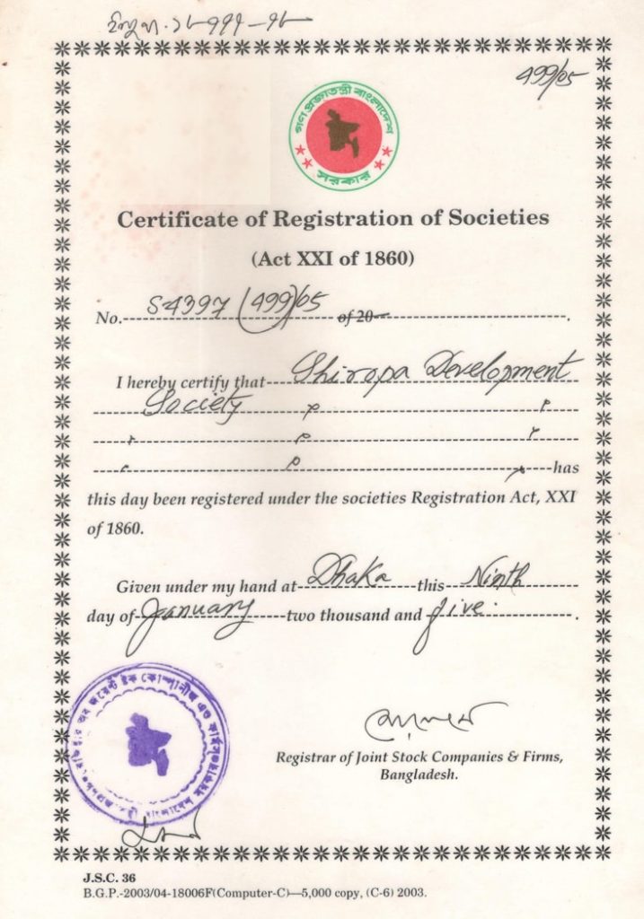 Registration Certificates – :: Shiropa NGO